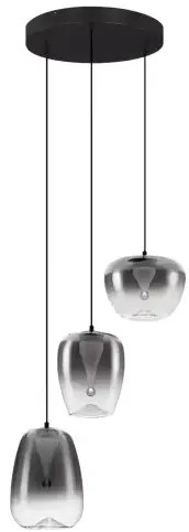 Designový lustr Oblo 3 Černá