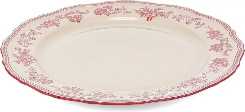 Vínový/slonovinový porcelánový talíř ø 27 cm Cyril – S|P Collection