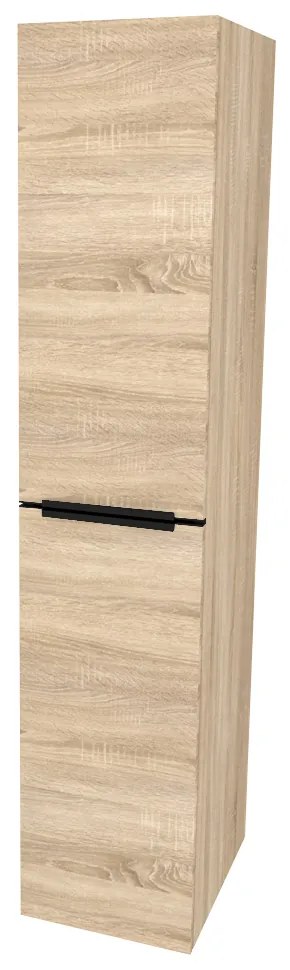 Mereo Mereo, Mailo, koupelnová skříňka vysoká 170 cm, černé madlo, Multidecor, CN594LPBDBAR