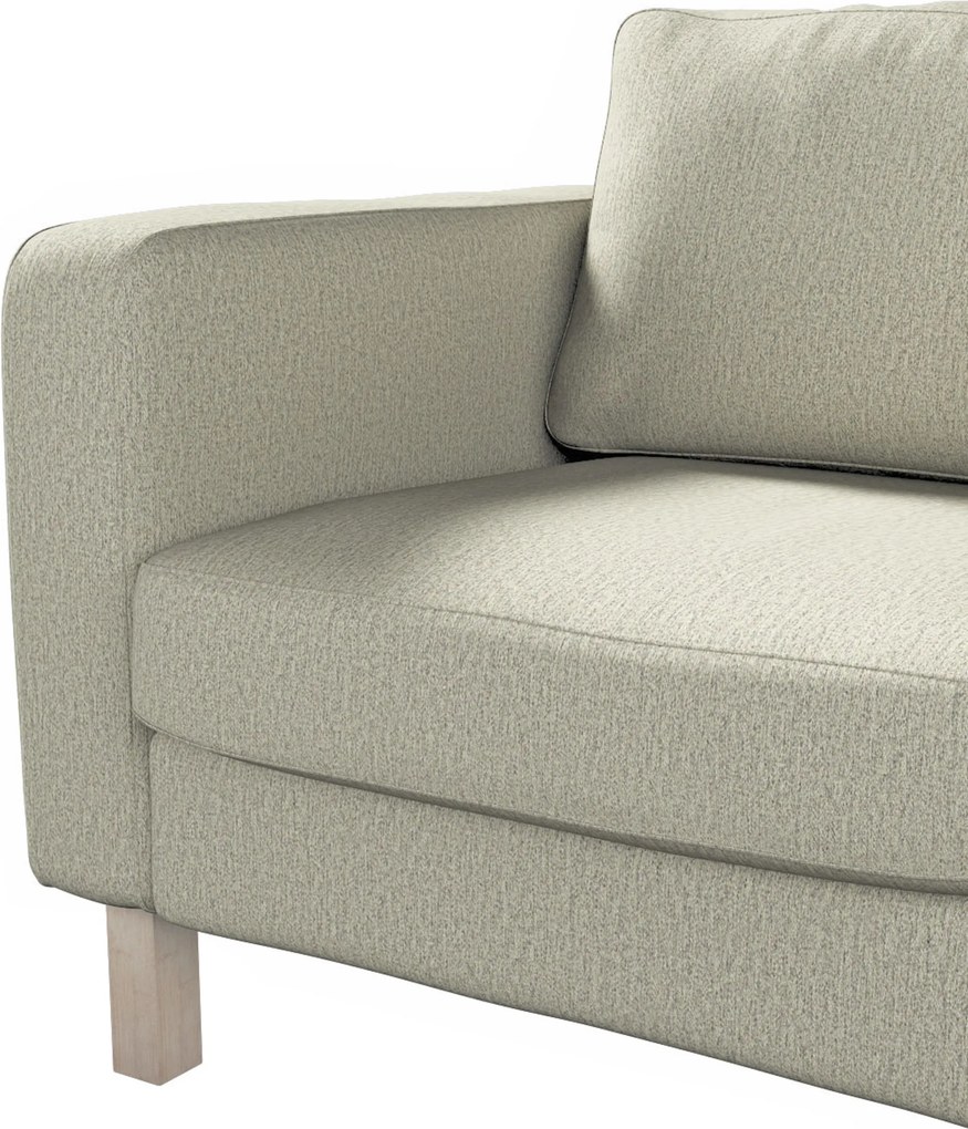 Potah na křeslo IKEA Karlstad, krátký barva béžová látka pletený vzor