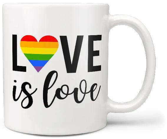 Hrnek LGBT Love is love (Náplň hrníčku: Žádná)