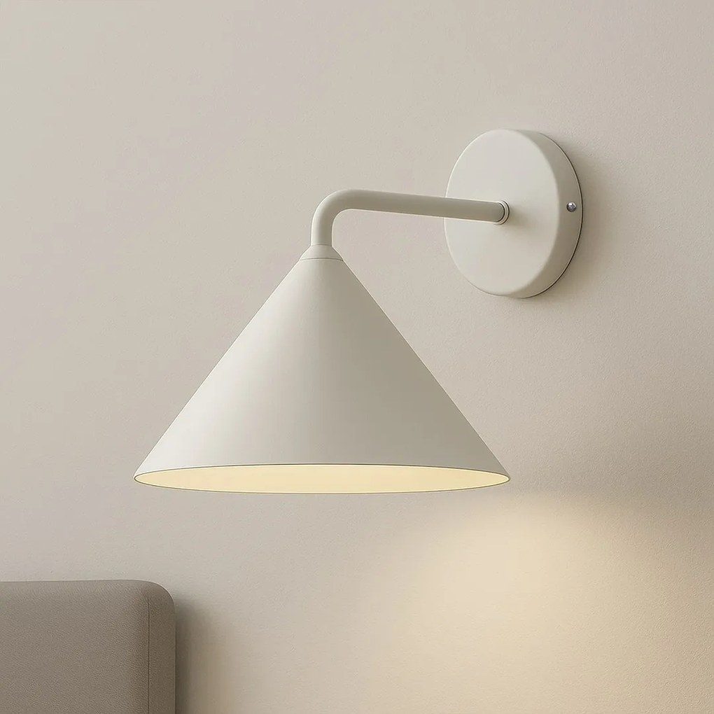 Nástěnné svítidlo Capital, 1x bílé kovové stínítko, (fi 21cm), w