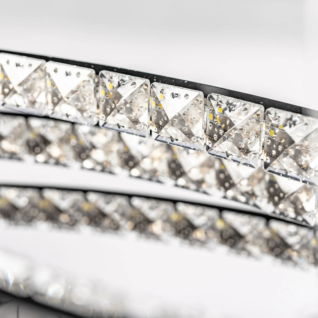 Toolight Toolight, LED křišťálové závěsné svítidlo APP772-3CP, chromová, OSW-05023