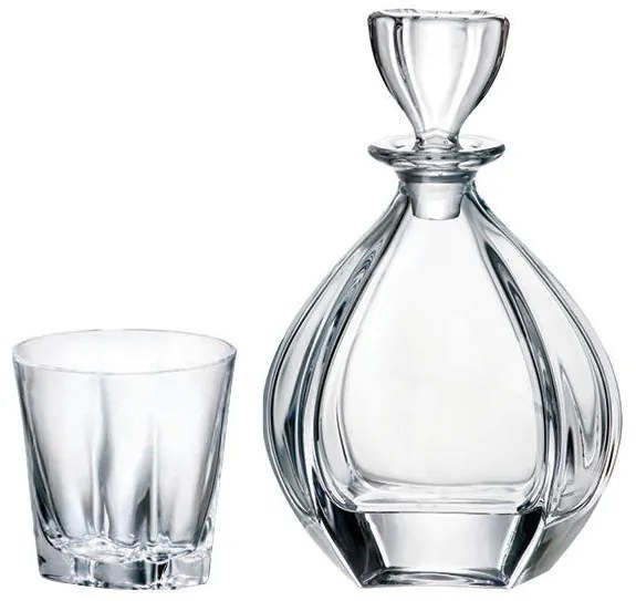 Bohemia Crystal Whisky set Laguna 99999/9/99K88/81 (set 1 karafa + 6 s