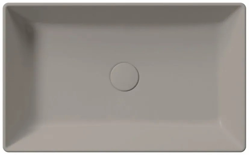GSI KUBE X keramické umyvadlo na desku, 60x37cm, tortora mat 945305