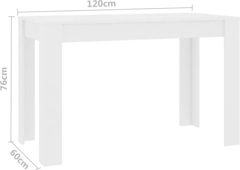 vidaXL Jídelní stůl 120 x 60 x 76 cm dřevotříska [800432] Barva: šedá sonoma