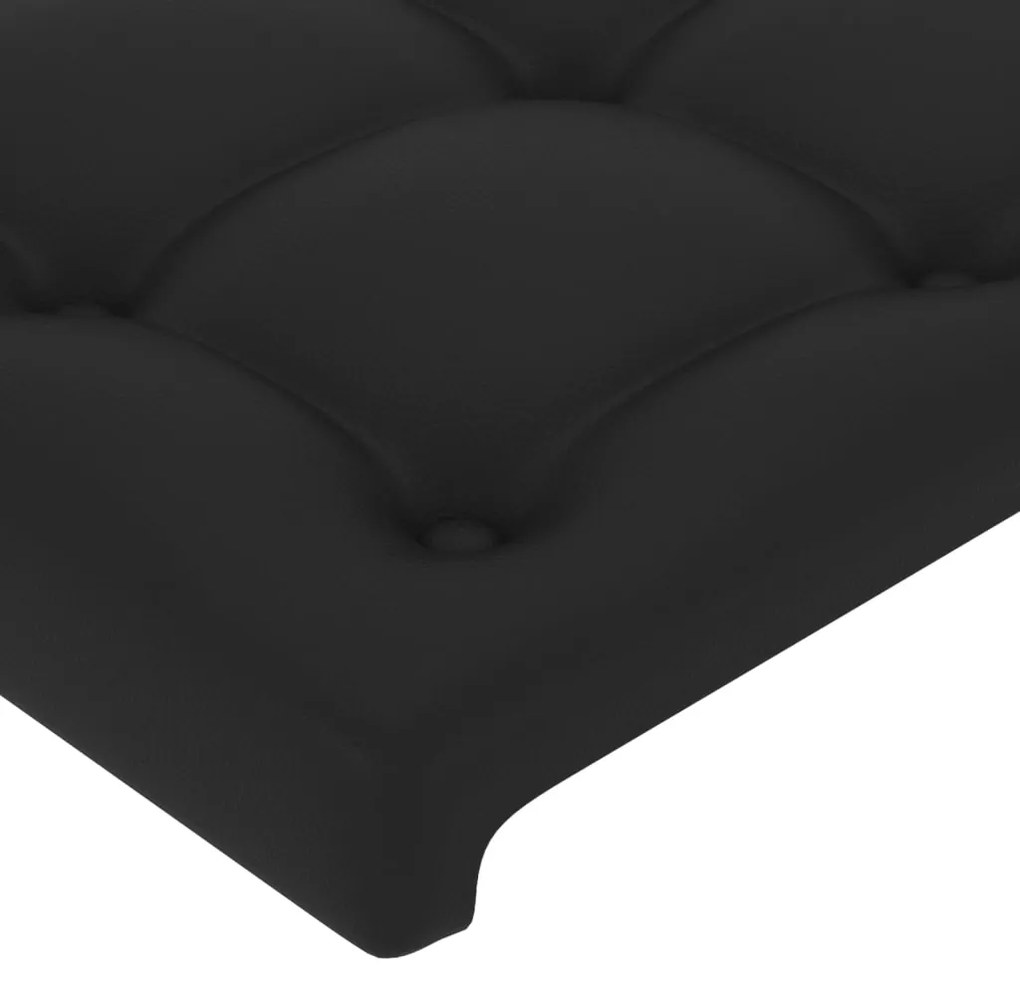 Rám postele s čelem černý 120 x 200 cm umělá kůže,  3125561