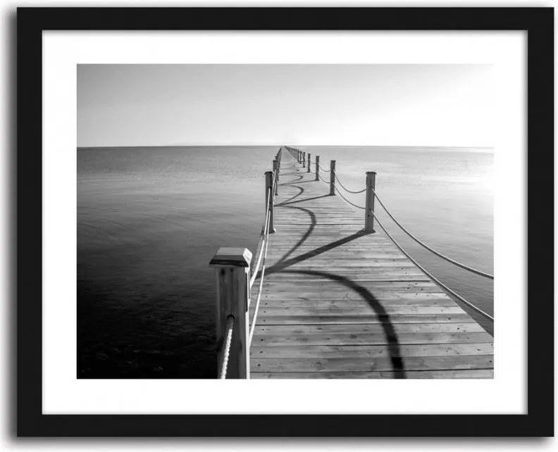 CARO Obraz v rámu - A Bridge Over A Lake 40x30 cm