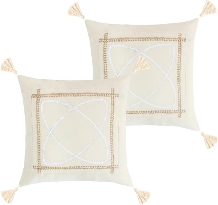 Bellatex Povláček PERU SET 2ks Béžová 40x40 cm