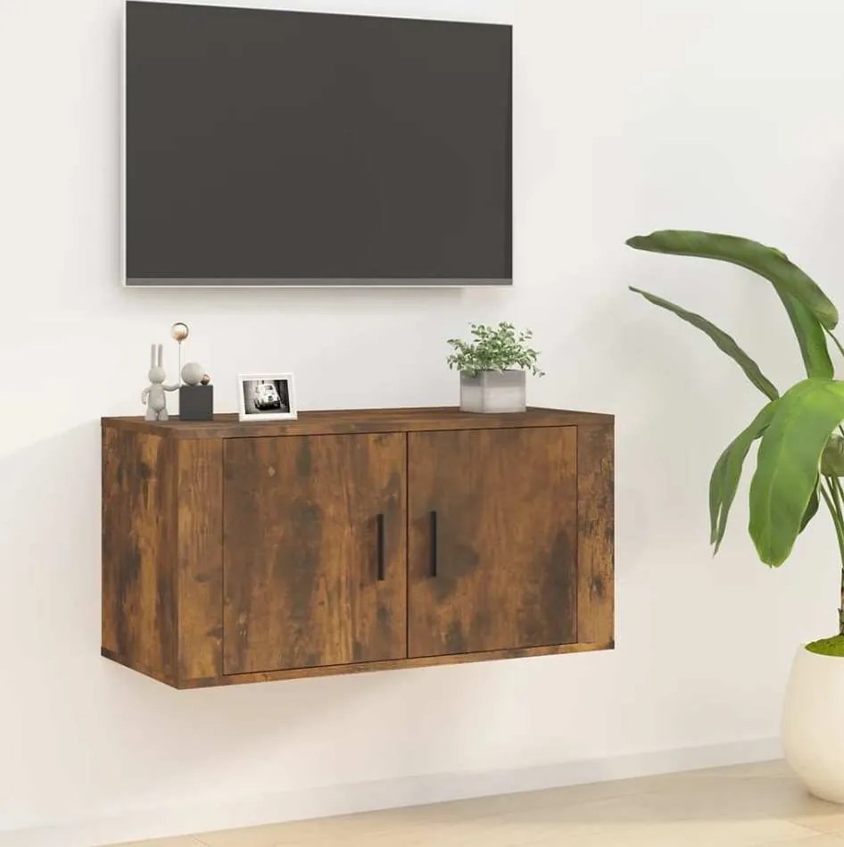 vidaXL Nástěnná TV skříňka 80x34,5x40 cm [816629] Barva: Bílá