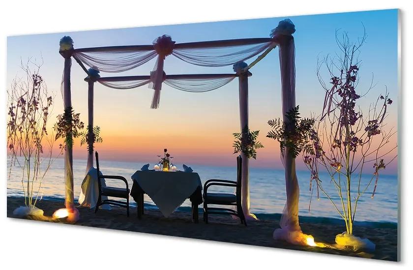 Obraz na skle Mořská západ večeře 120x60 cm