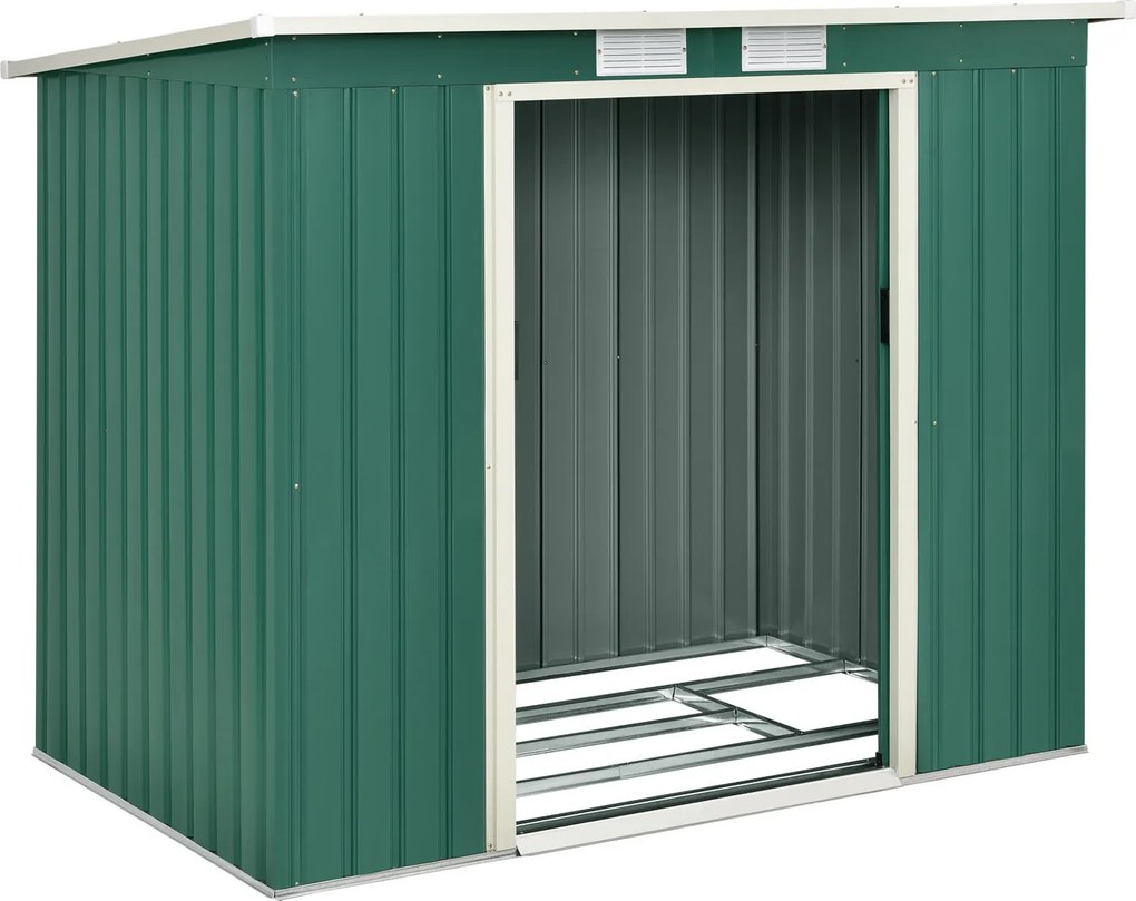 Juskys Zahradní domek M 213×130×173 cm - tmavě zelený