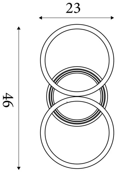 Searchlight 13651BK - LED Stm stropní svítidlo CONTOUR LED/24W/230V 3000K