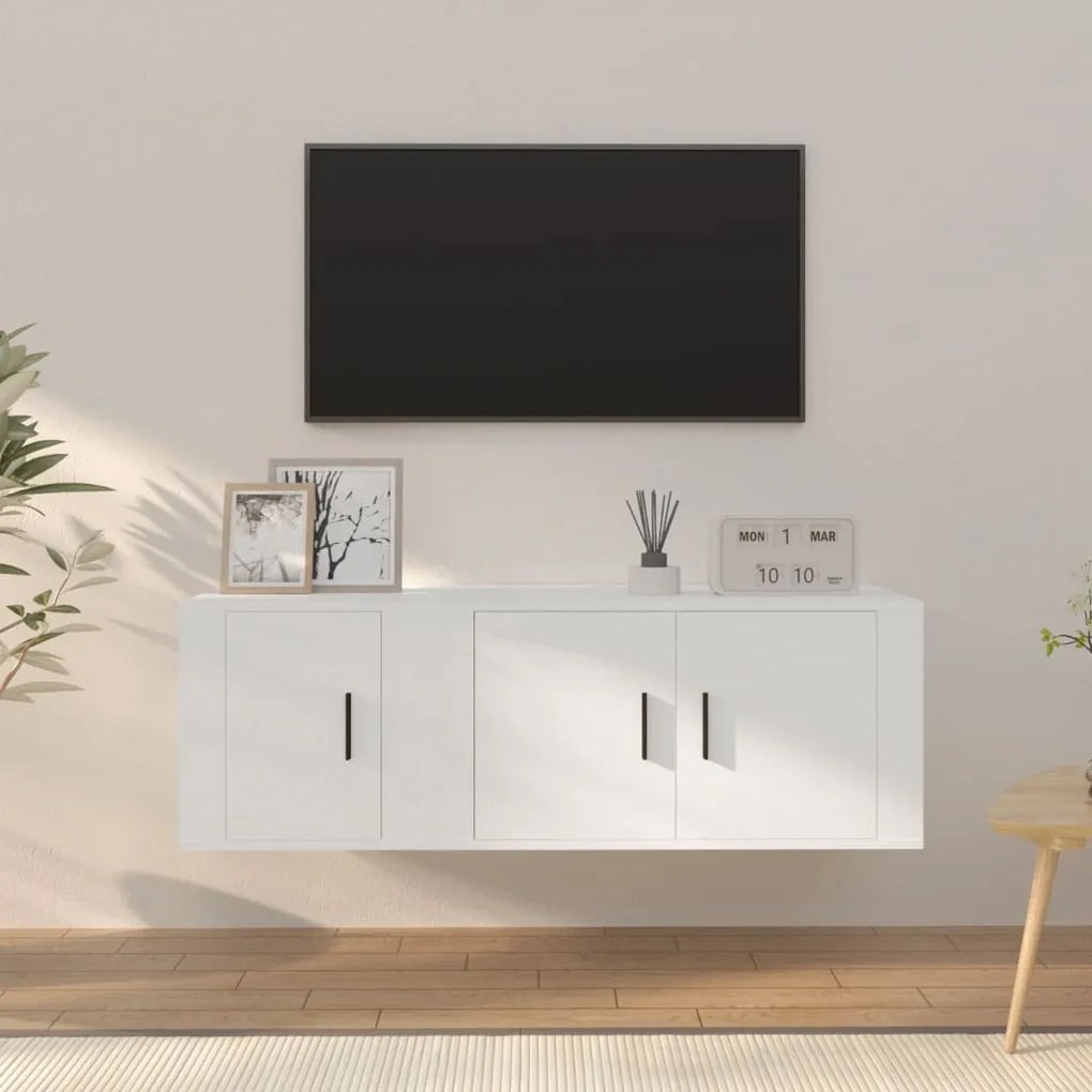2dílný set TV skříněk bílý kompozitní dřevo 3188406