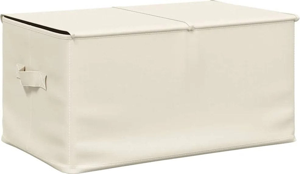 Úložný box textil 50 x 30 x 25 cm krémový 332916