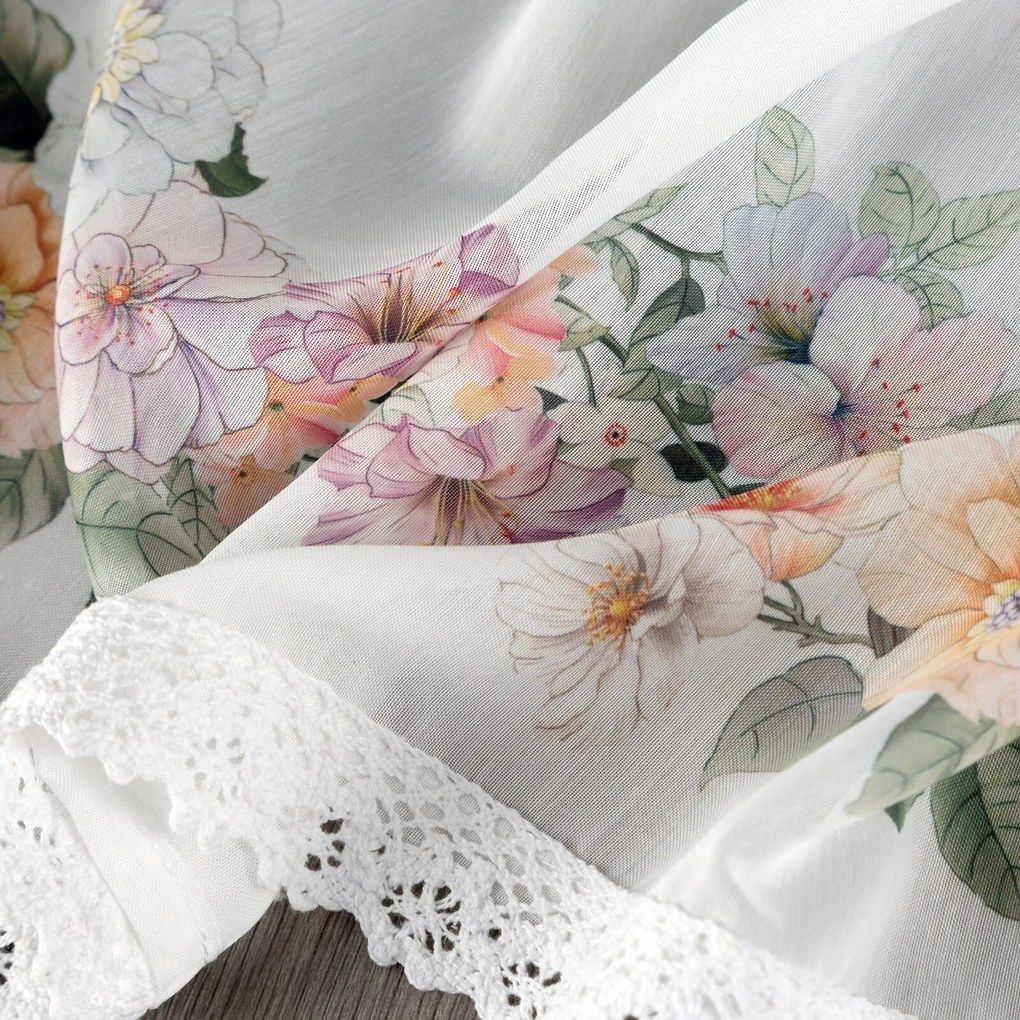 KRÁTKÁ ZÁCLONA NA PÁSCE FLOWERY 150X30 CM KVĚTY