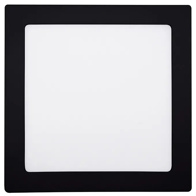 Solight LED mini panel CCT, přisazený, 18W, 1530lm, 3000K, 4000K, 6000K, čtvercový, černá barva