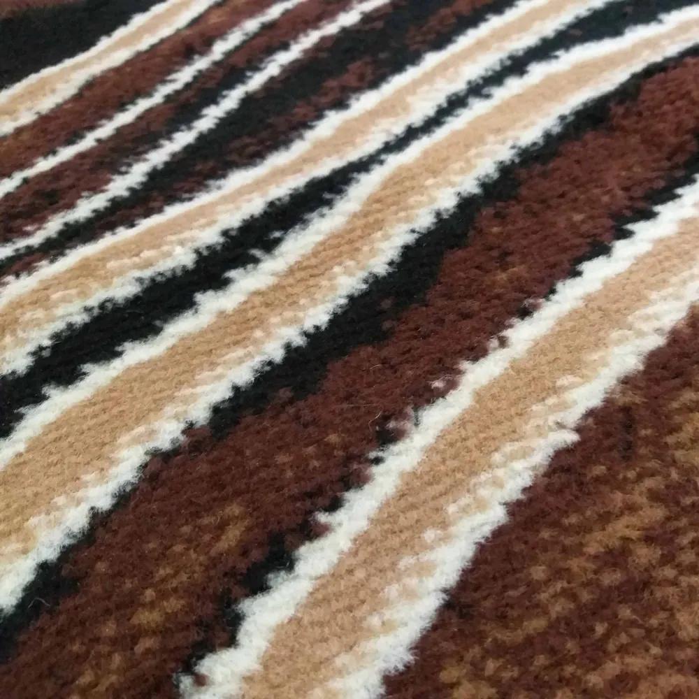 Originální hnědý vzorovaný koberec do obýváku Šířka: 80 cm | Délka: 150 cm
