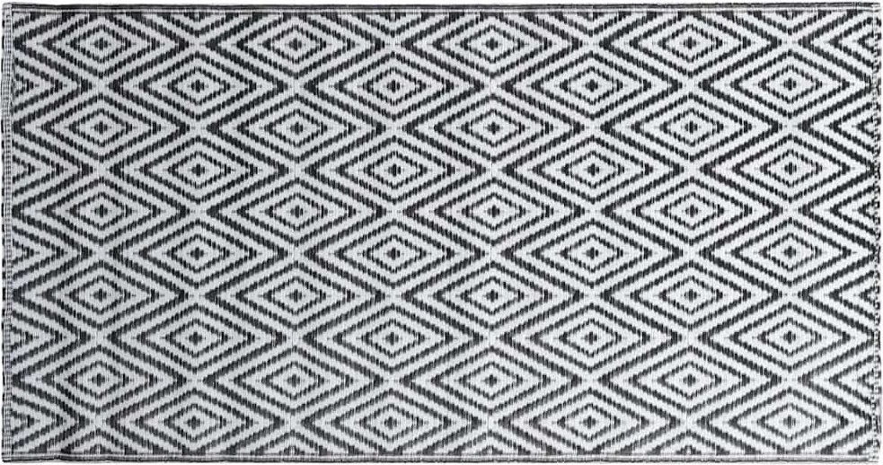 Venkovní koberec ARAKIL bílý a černý 160 x 230 cm PP 310430