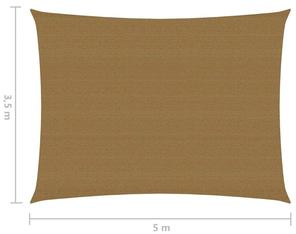 Stínící plachta 160 g/m² taupe 3,5 x 5 m HDPE