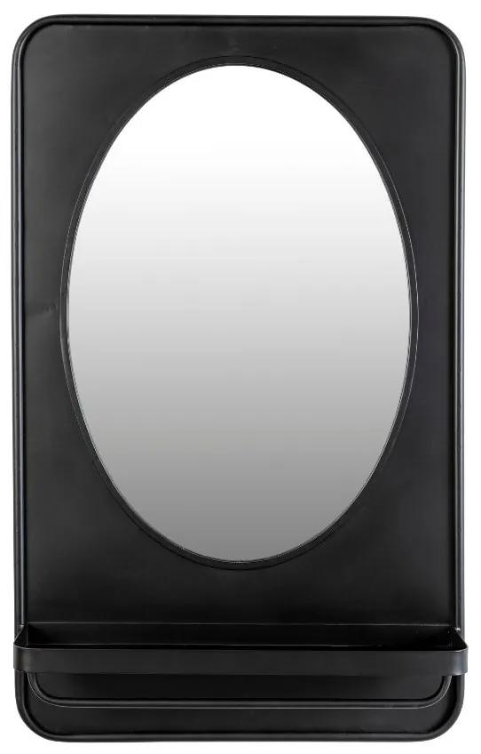 White Label Černé kovové závěsné zrcadlo WLL Pascal M
