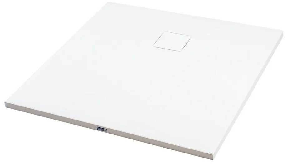 Cagliari White 80x80x2,6 cm Čtvercová SMC sprchová vanička se sifonem