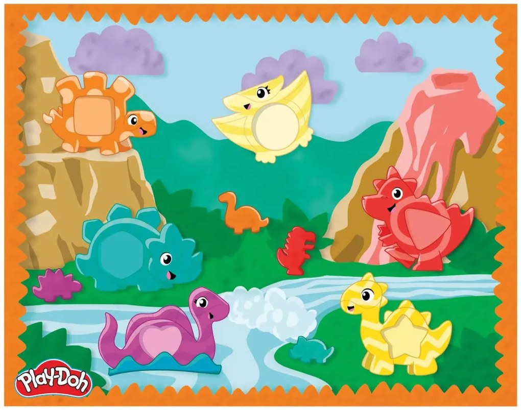 HASBRO PLAY-DOH Tvary a barvy Dino kreativní set modelína s nástroji 14g0491