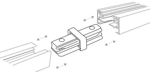 Zuma Line 3017 - Bodové svítidlo do lištového systému REFLEKTOR 8xGU10/10W/230V