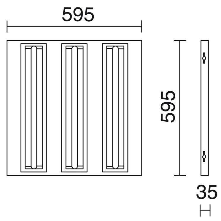 Indeluz 783A-L3145B-01 zapuštěné stropní LED svítidlo Mab, bílé, 45W, 3000K, 59,5cm