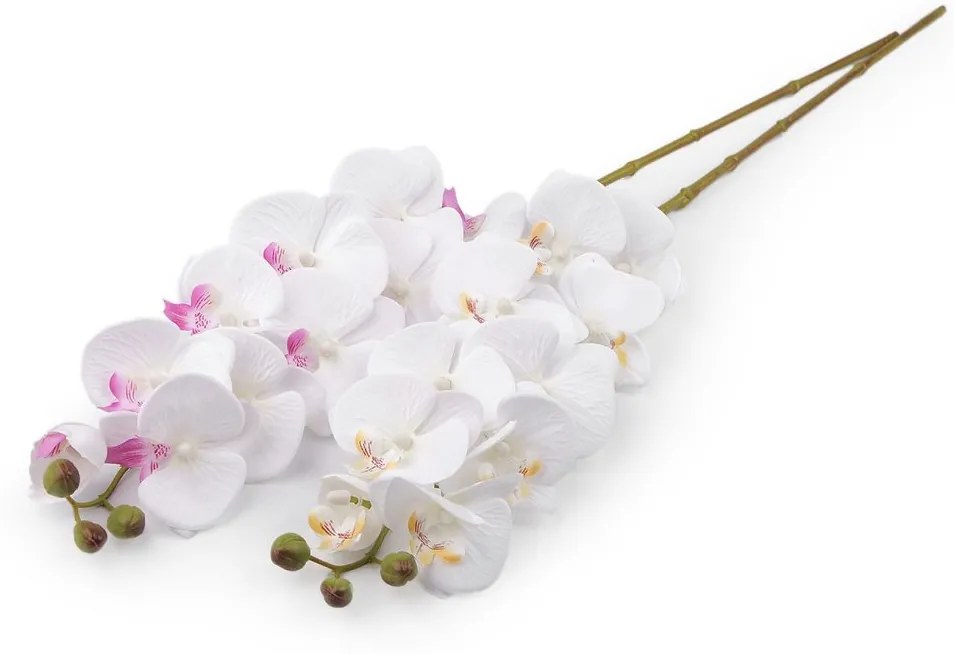 Umělá orchidej - 1 bílá