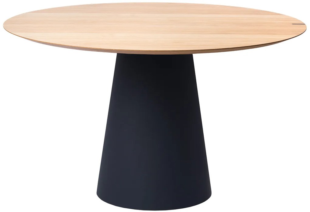 OnaDnes -20% Dubový jídelní stůl Marco Barotti 130 cm s matnou černou podnoží