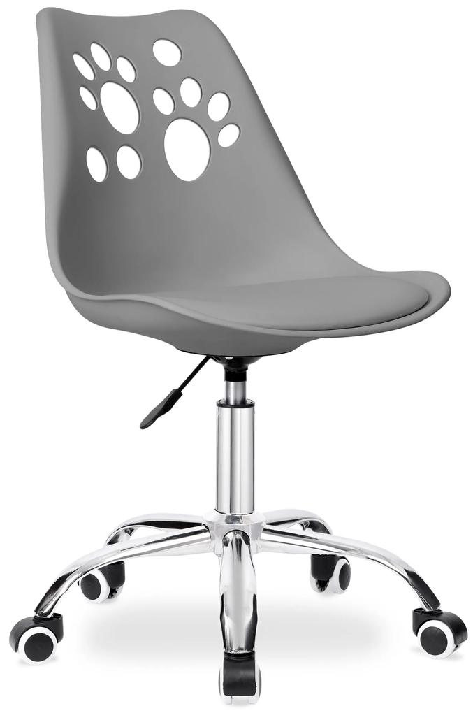 ViaDomo Via Domo - Otočná židle Luccio  - šedá - 52x96x42 cm