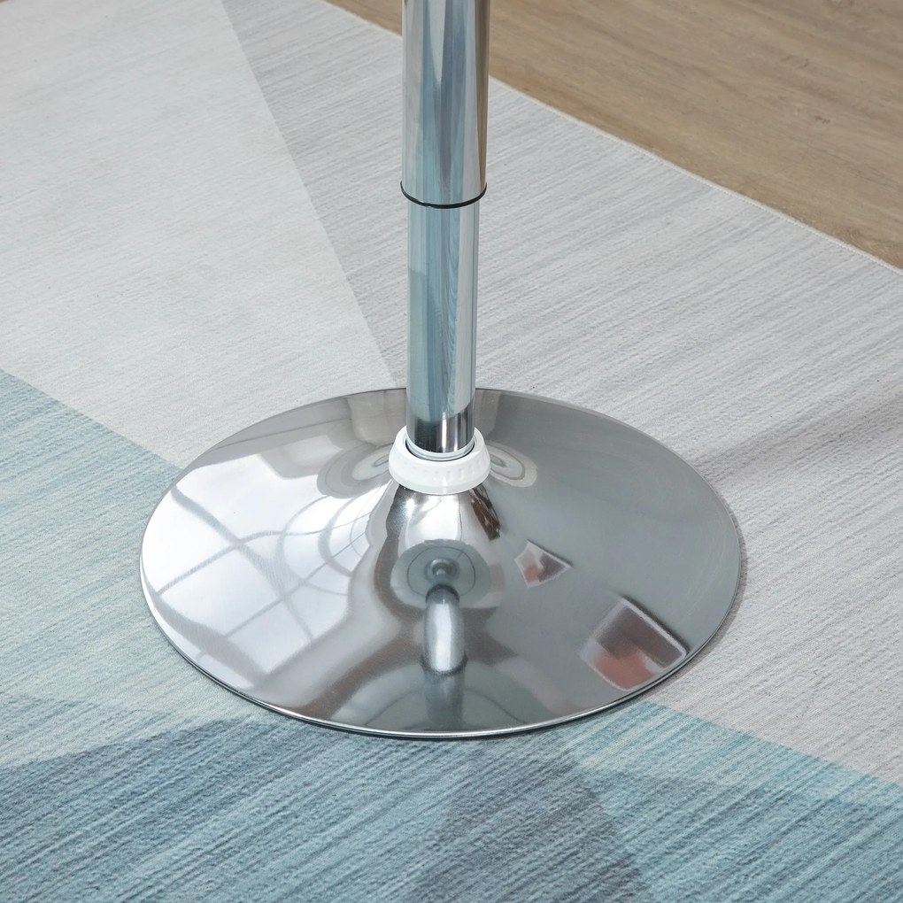HOMCOM Barový stůl moderní jídelní stůl výškově nastavitelný kovový ABS lakovaný bílá Ø61 x 76-97 cm do kuchyně a obývacího pokoje | Aosom.de