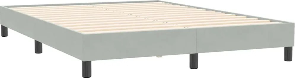 Box spring postel s matrací světle šedá 160x210 cm samet 3316023