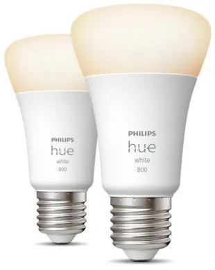 LED žárovka E27 Philips Hue 2ks 9W (60W) teplá bílá (2700K) stmívatelná
