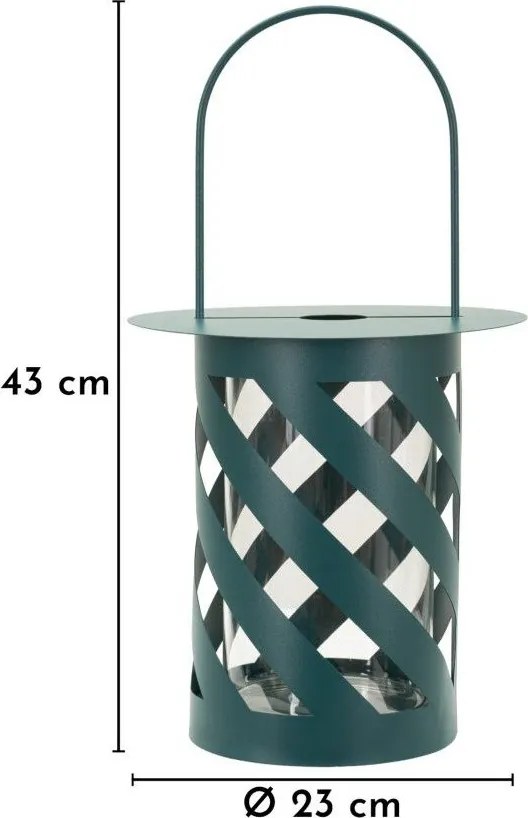 Kovová lucerna (výška 43 cm) Twist – Mauro Ferretti