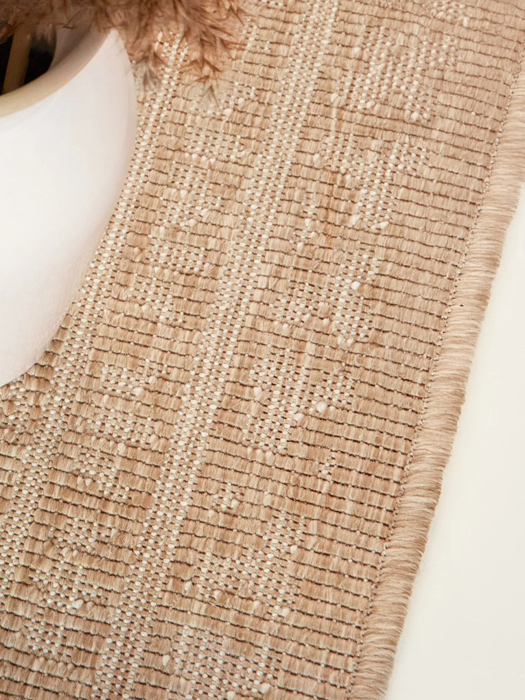 NORTHRUGS, Kusový koberec Duet Rosel 106252 Beige/White - na ven i na doma, 120x170, béžová, chodba / předsíň