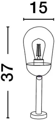 Venkovní zahradní lampa Omika B 15 tmavě šedé