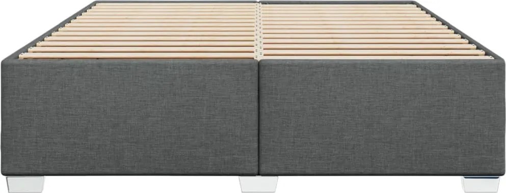 Rám postele bez matrace tmavě šedý 200 x 200 cm textil 3284500