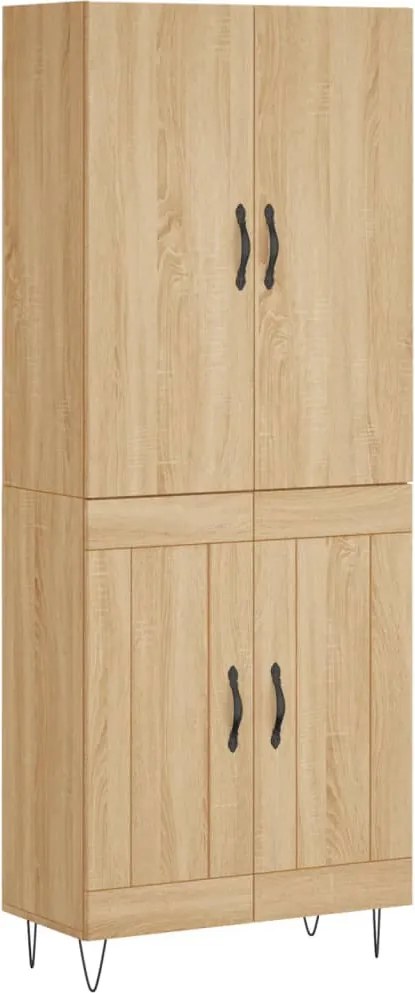 Skříň highboard dub sonoma 69,5 x 34 x 180 cm kompozitní dřevo 3198076