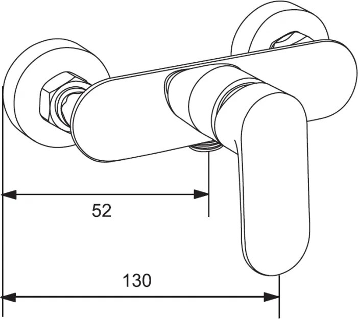 Mexen Erik sprchový set s dešťovou sprchou a sprchovou baterií Milo, černá, 71340205-70