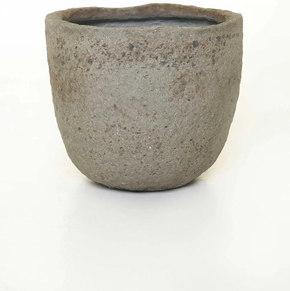 Kulatý květináč LONDA, vláknocement, 35x29 cm, šedý