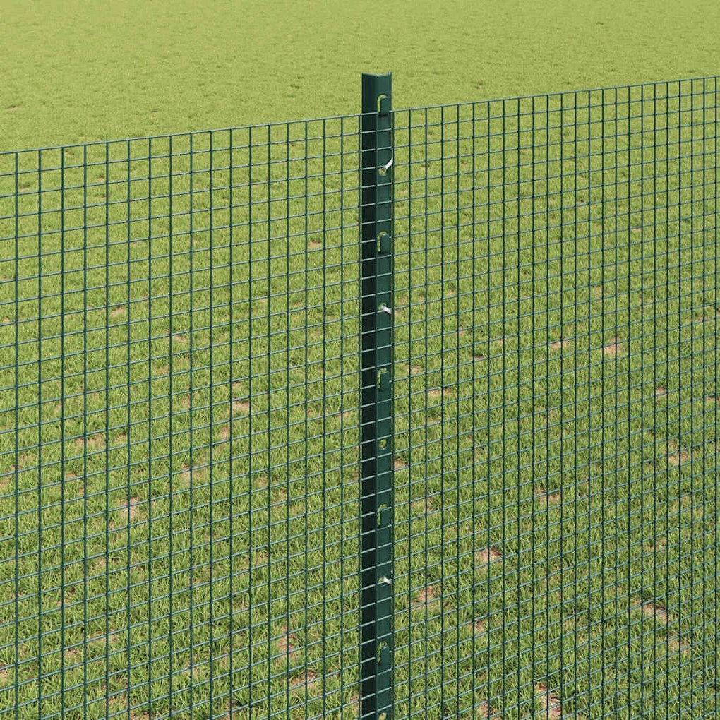 Svařovaná drátěná plotovina s tyčkami 10 x 1,4 m Zelená 3336452