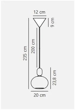 Nordlux - Lustr na lanku NOTTI 1xE27/40W/230V šedá
