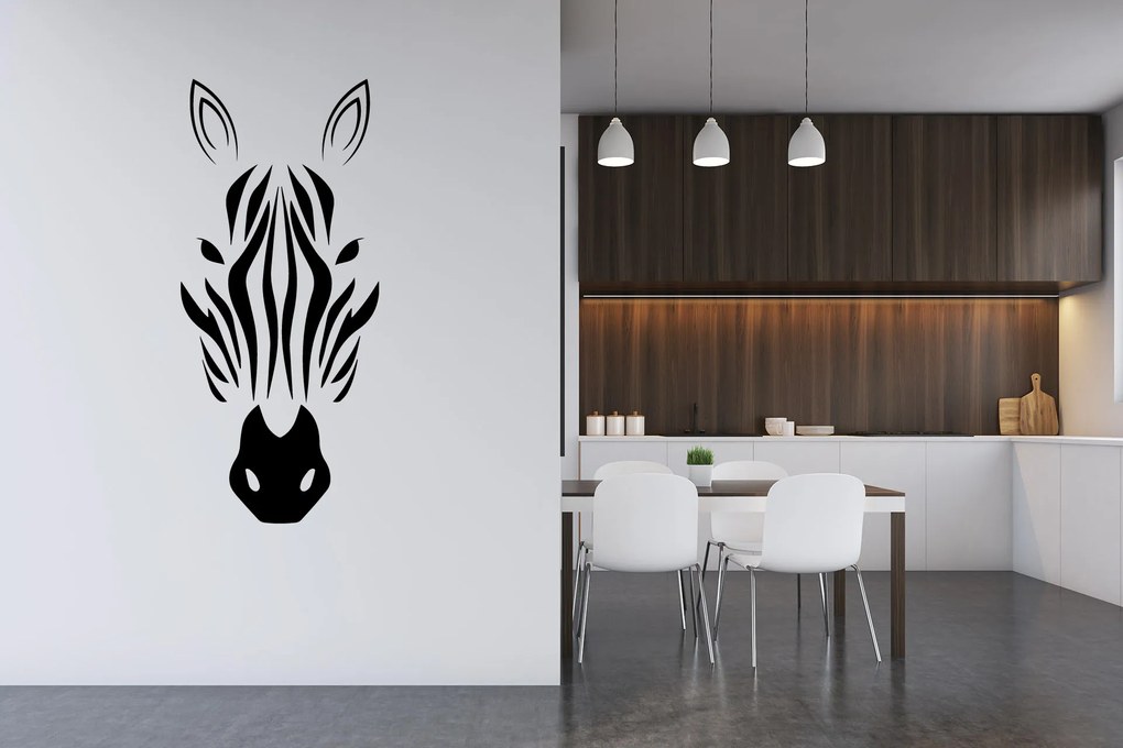 Lepy.cz Samolepka na zeď Zebra Velikost (šířka x výška): 35x78cm, Barevná varianta: Černá