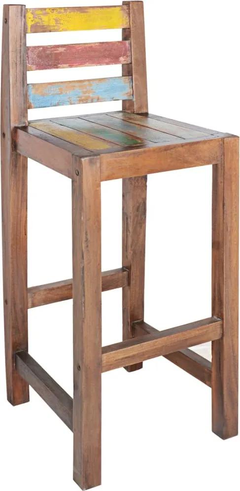 vidaXL Barové stoličky 2 ks masivní recyklované dřevo [245800]