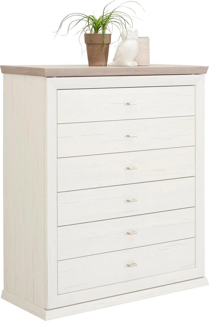 XXXLutz KOMODA, šedá, bílá, 95/115/43 cm Hom`in - Široké komody - 000003000107