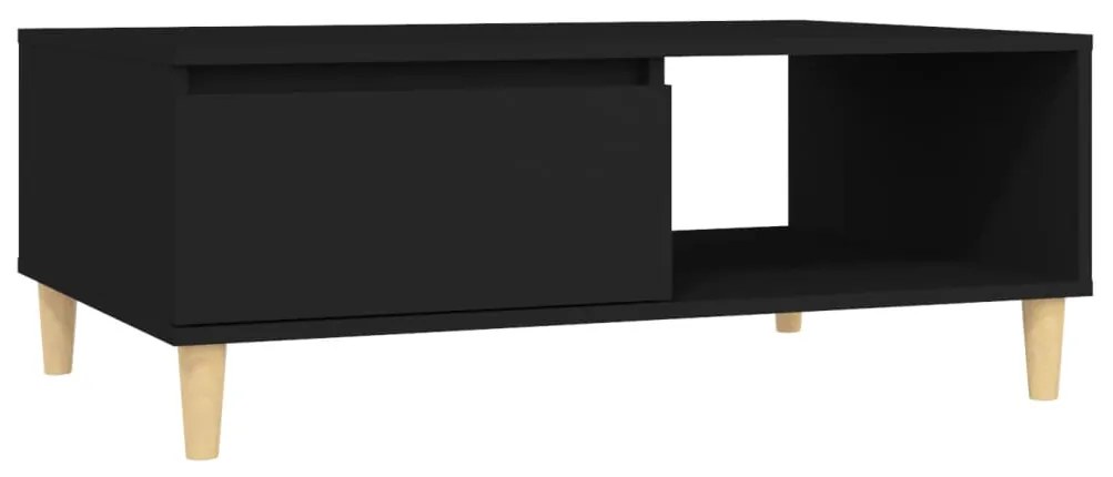 Konferenční stolek černý 90 x 60 x 35 cm dřevotříska - Default Title