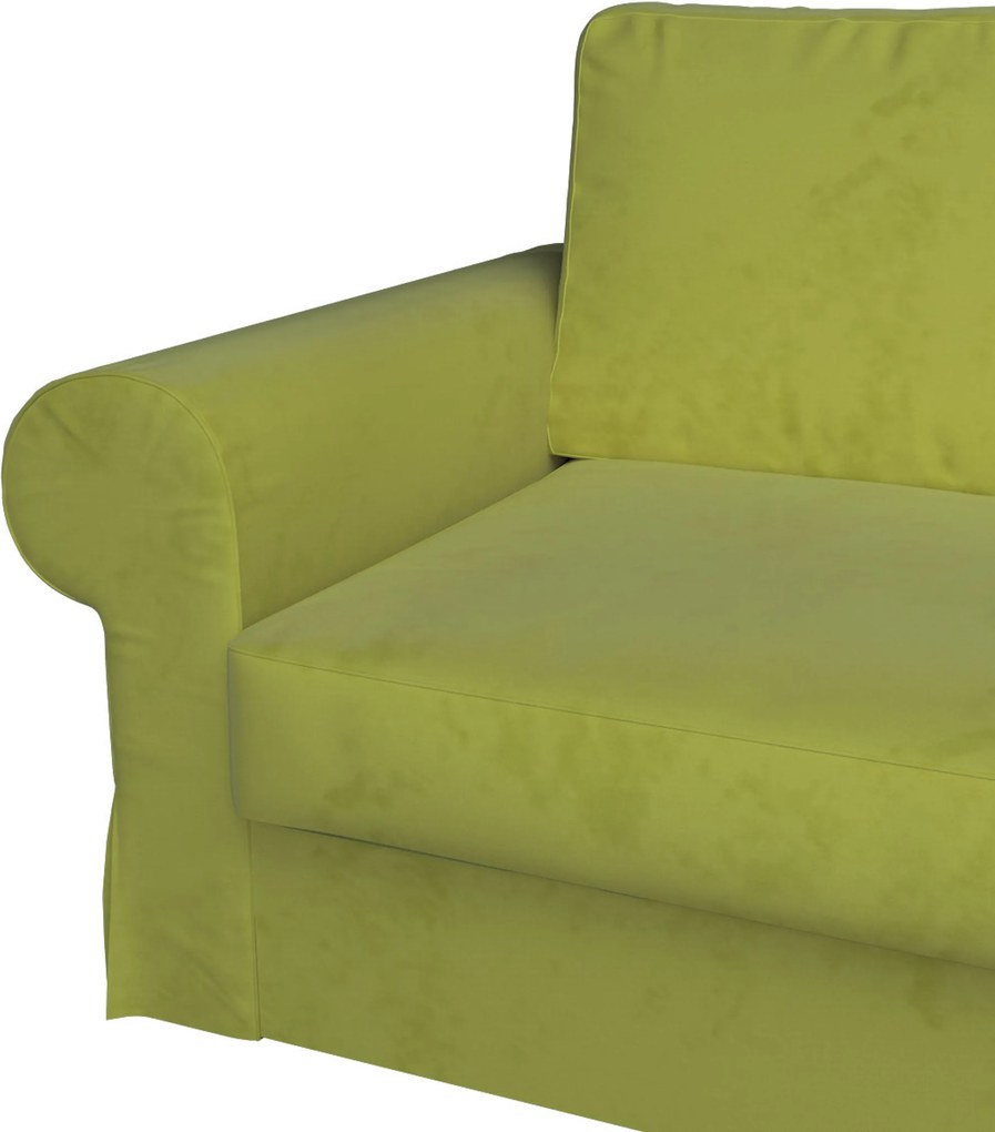 Potah na pohovku IKEA Backabro,  3-místná, rozkládací barva zelená látka lesklé, sametová