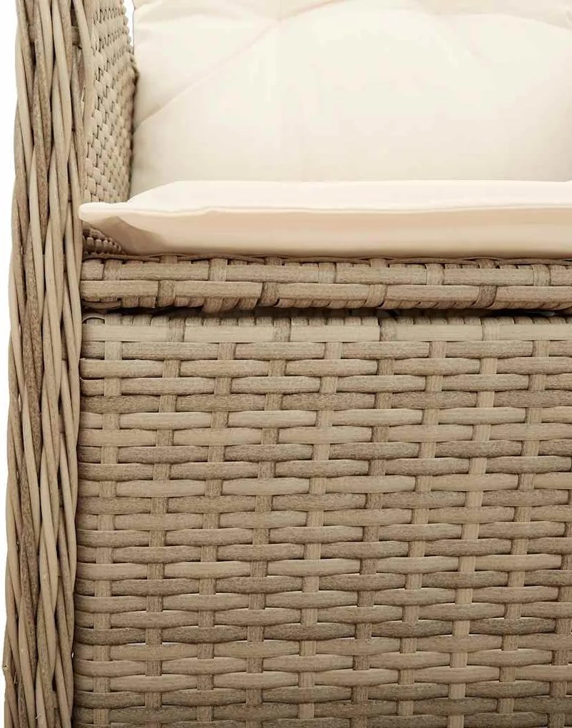 5dílný zahradní bistro set s poduškami béžový polyratan 3277096
